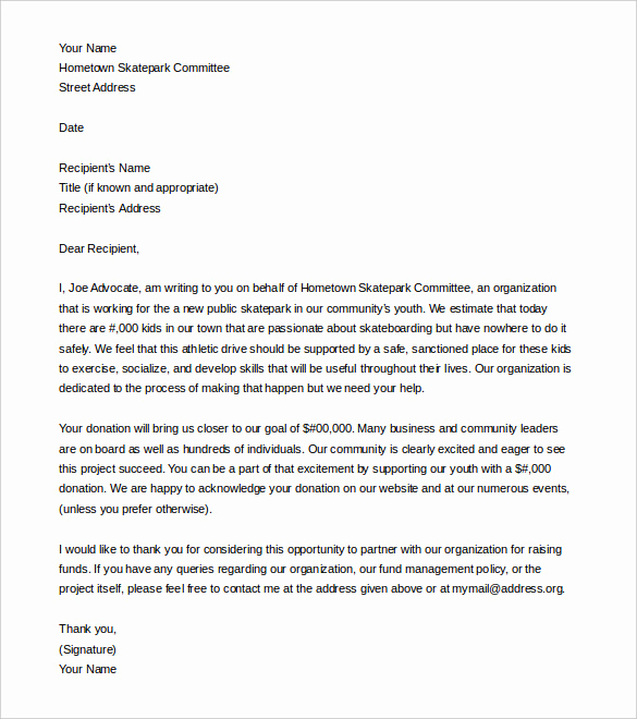 30 Sample Letters Asking For Donations